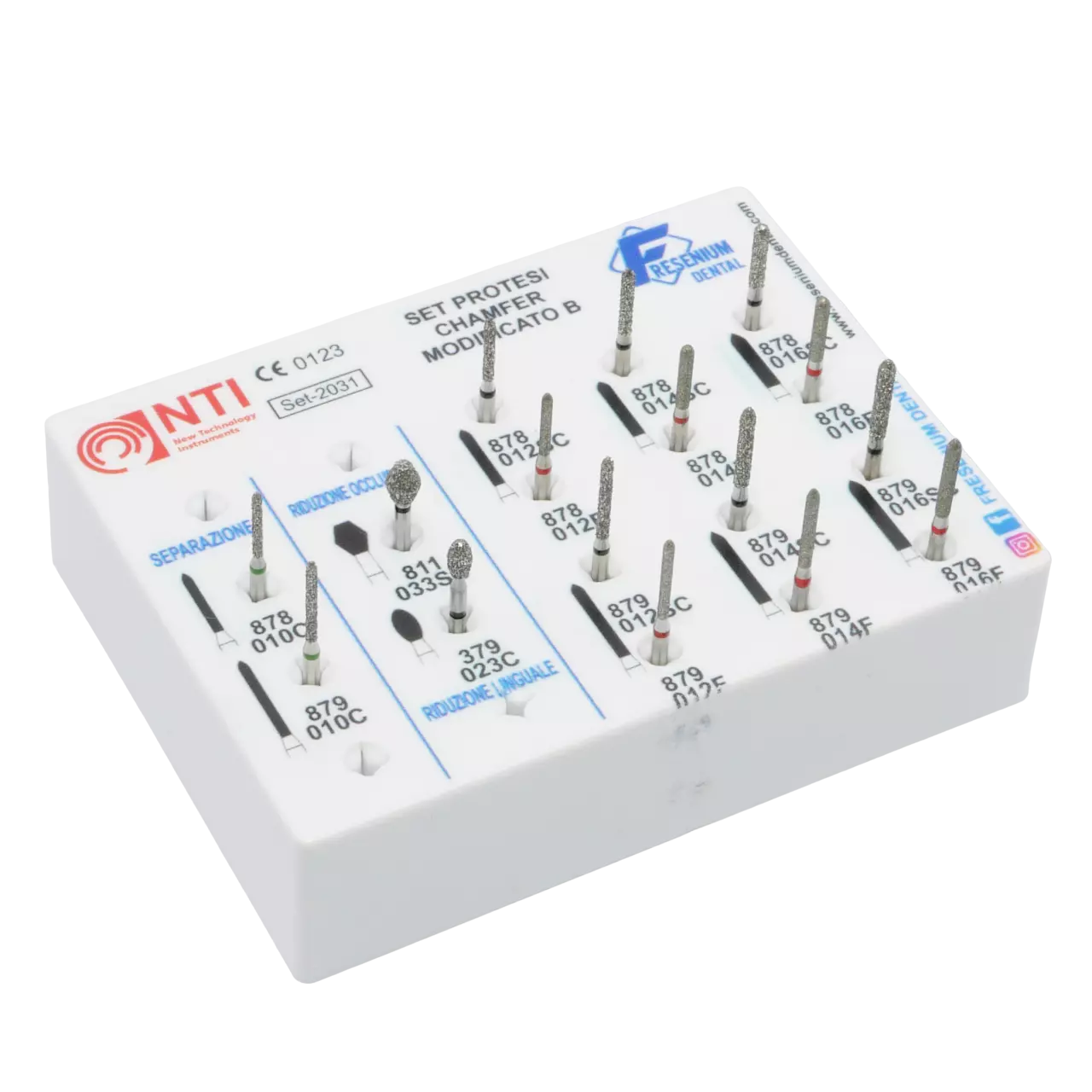 Kit Frese NTI per preparazione protesica Chamfer modificato - SET-2031 ...